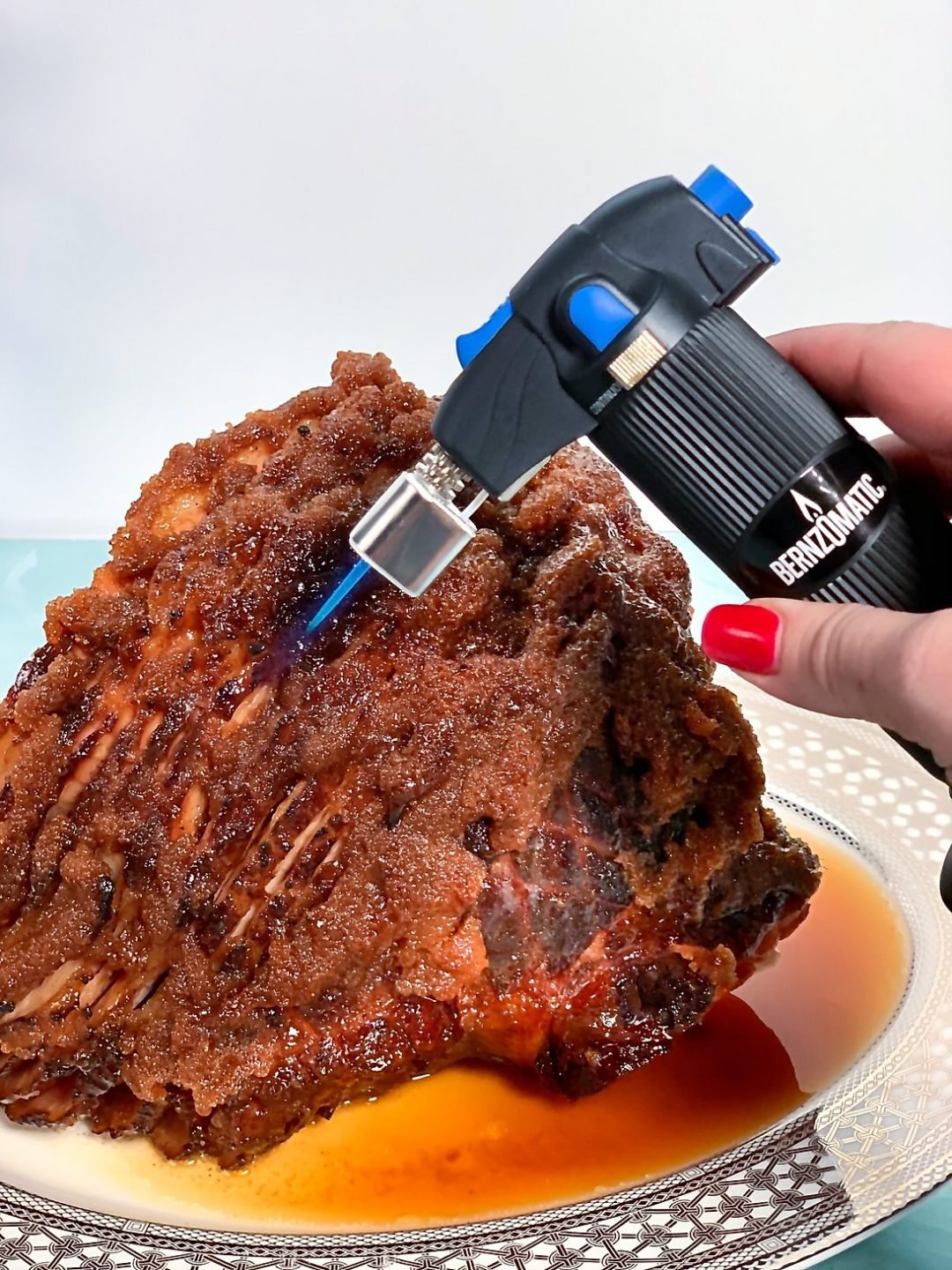 Torched Honey Baked Ham - Grill Momma