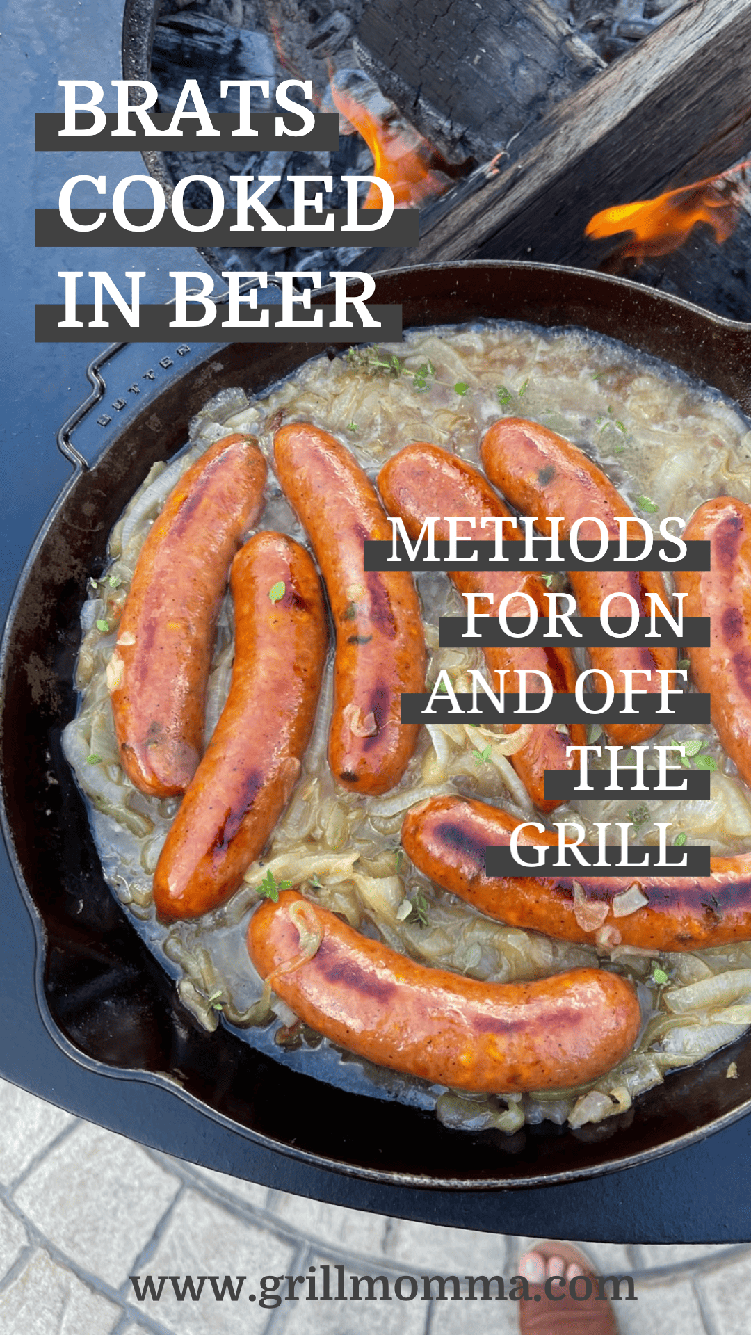 Brats Cooked In Beer - Grill Momma
