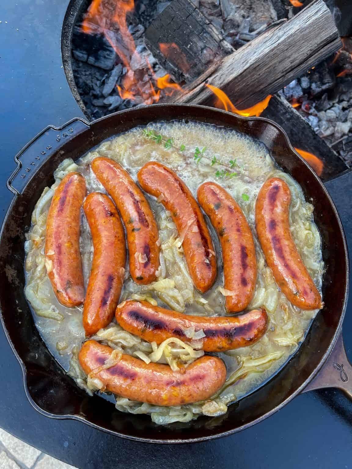 Brats Cooked In Beer - Grill Momma